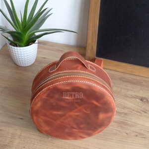 Leather Round Woman Backpack PDF Pattern | Circle Backpack PDF Template ...