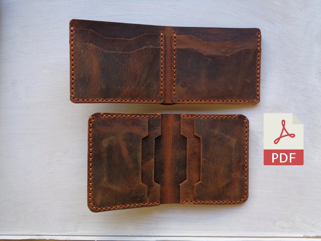 Leather Bifold Pattern Set Vertical Wallet Vertical Bifold - Etsy