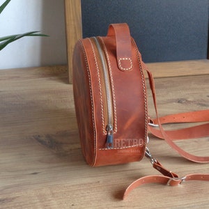 Leather Round Woman Backpack PDF Pattern | Circle Backpack PDF Template ...