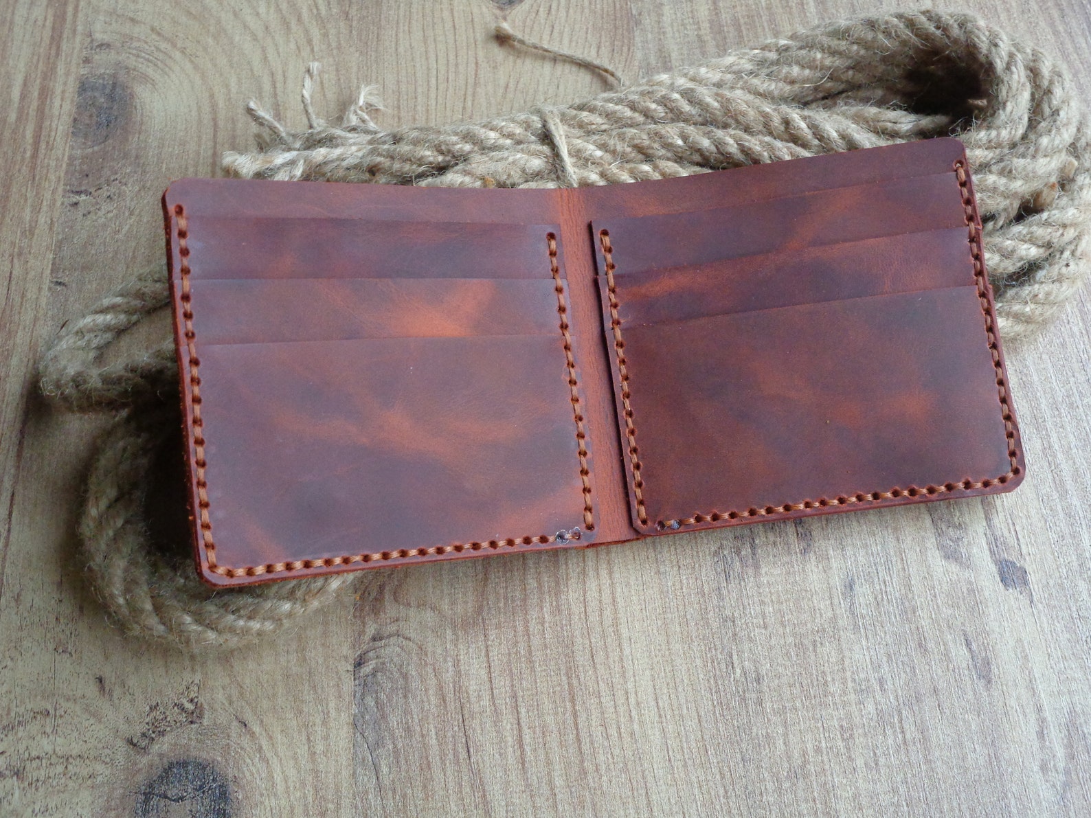 Leather Bifold Wallet PDF Pattern | DIY Leather Bifold Wallet Template ...