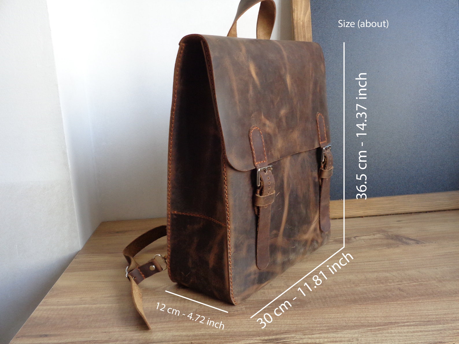 Leather Classic Backpack PDF Pattern Handmade Leather Backpack Digital ...