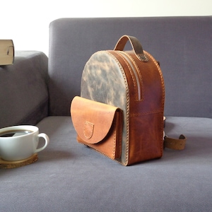 Leather Mini Woman Backpack PDF Pattern | Small Backpack PDF Template ...