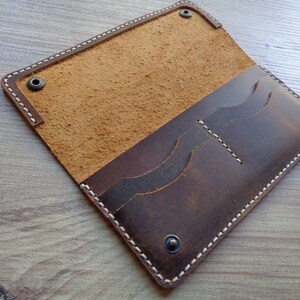 Leather Trucker Wallet PDF Pattern | Leather Long Wallet Pdf Pattern ...