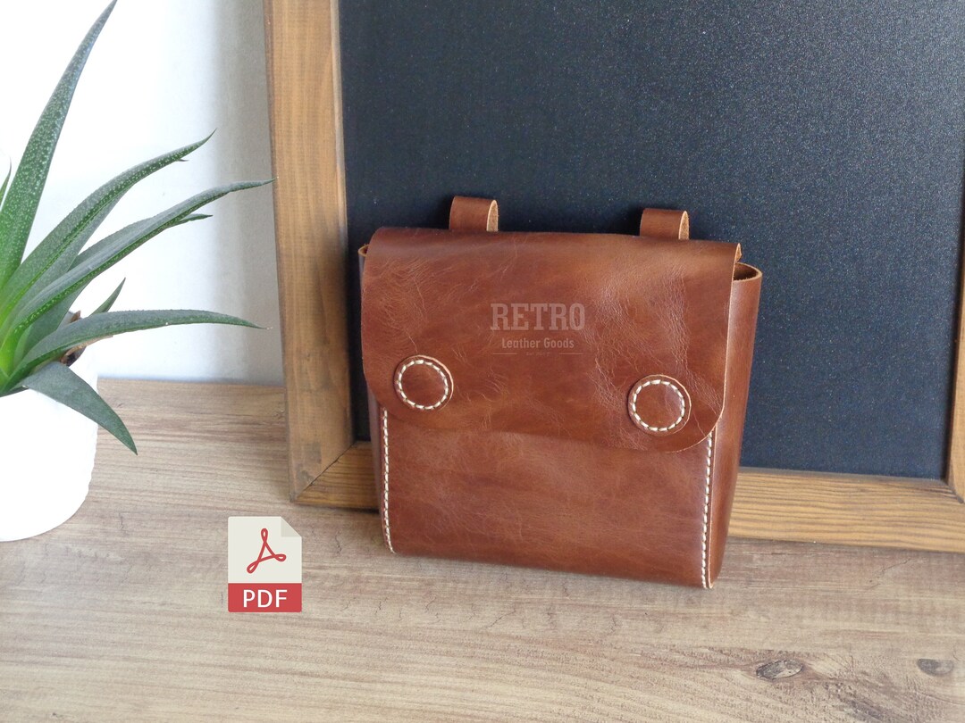 Leather Old Style Belt Pouch PDF Pattern | Woman Bag Template | Old ...