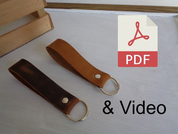 Leather Key Chain Pdf Pattern Diy Leather Key Chain A4 - Etsy