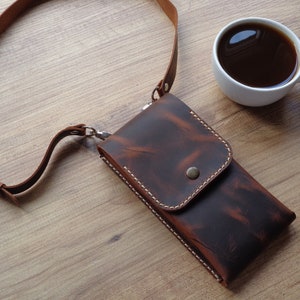 Leather 2 in 1 Phone Holster and Neck Pattern | Belt Phone Case ...