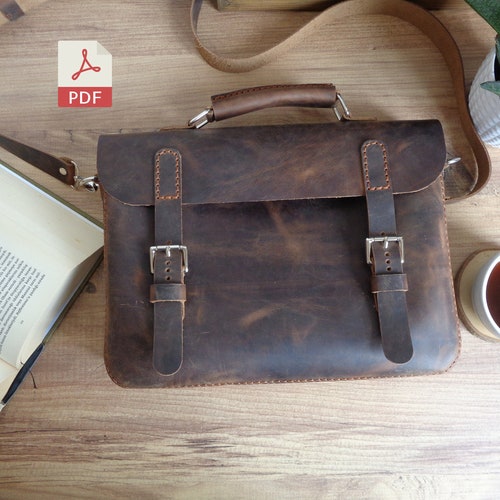 Leather Messenger Bag PDF Pattern Man Messenger Bag Woman - Etsy UK