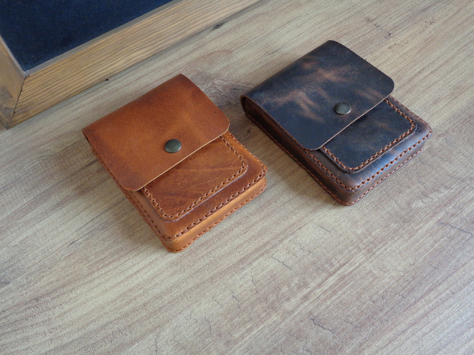 Leather Small Belt Pouch Leather Belt Wallet Mini Card Wallet Leather ...