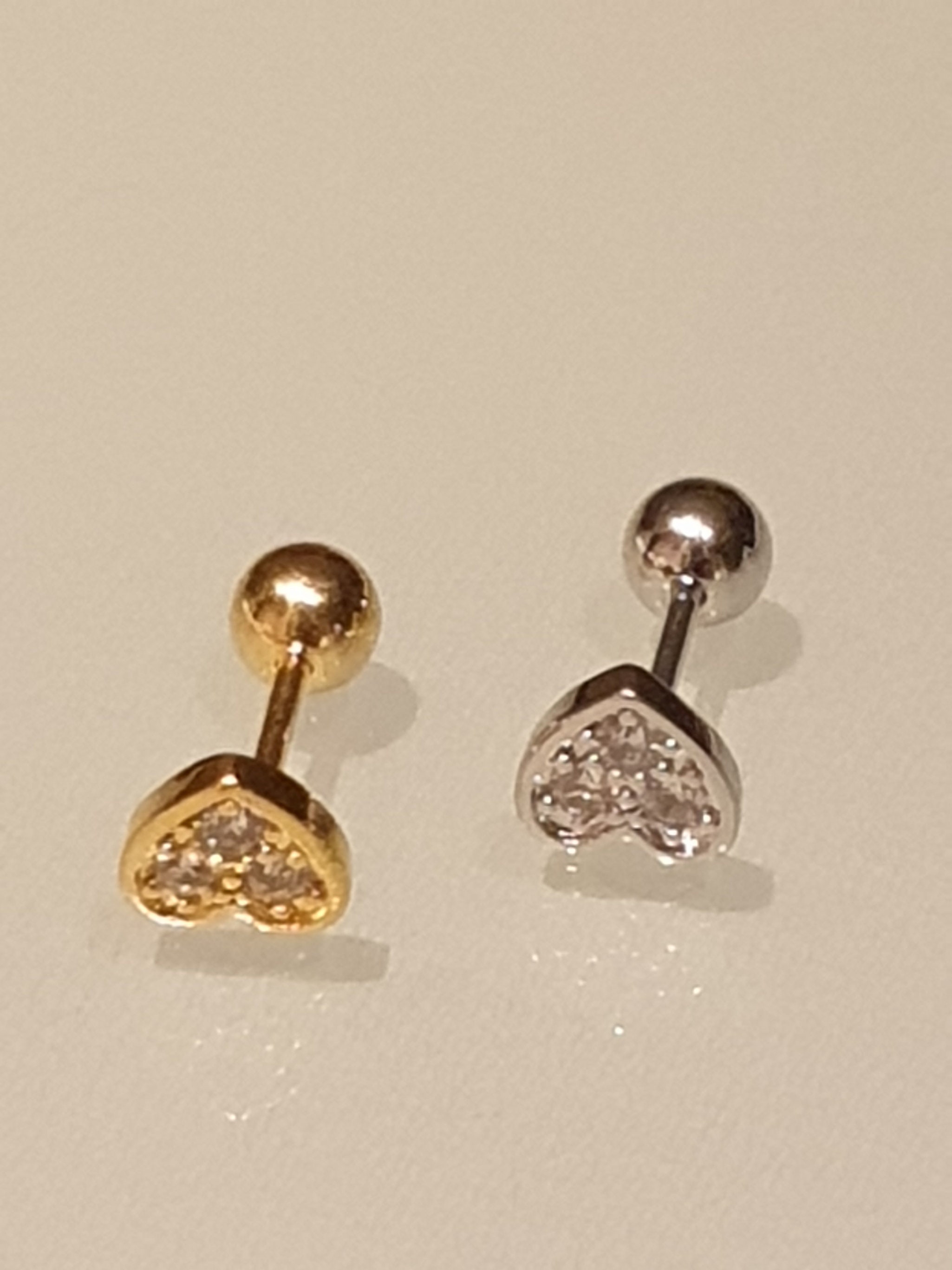 22G Heart Conch Cartilage Tragus Piercing / Stainless Steel / | Etsy