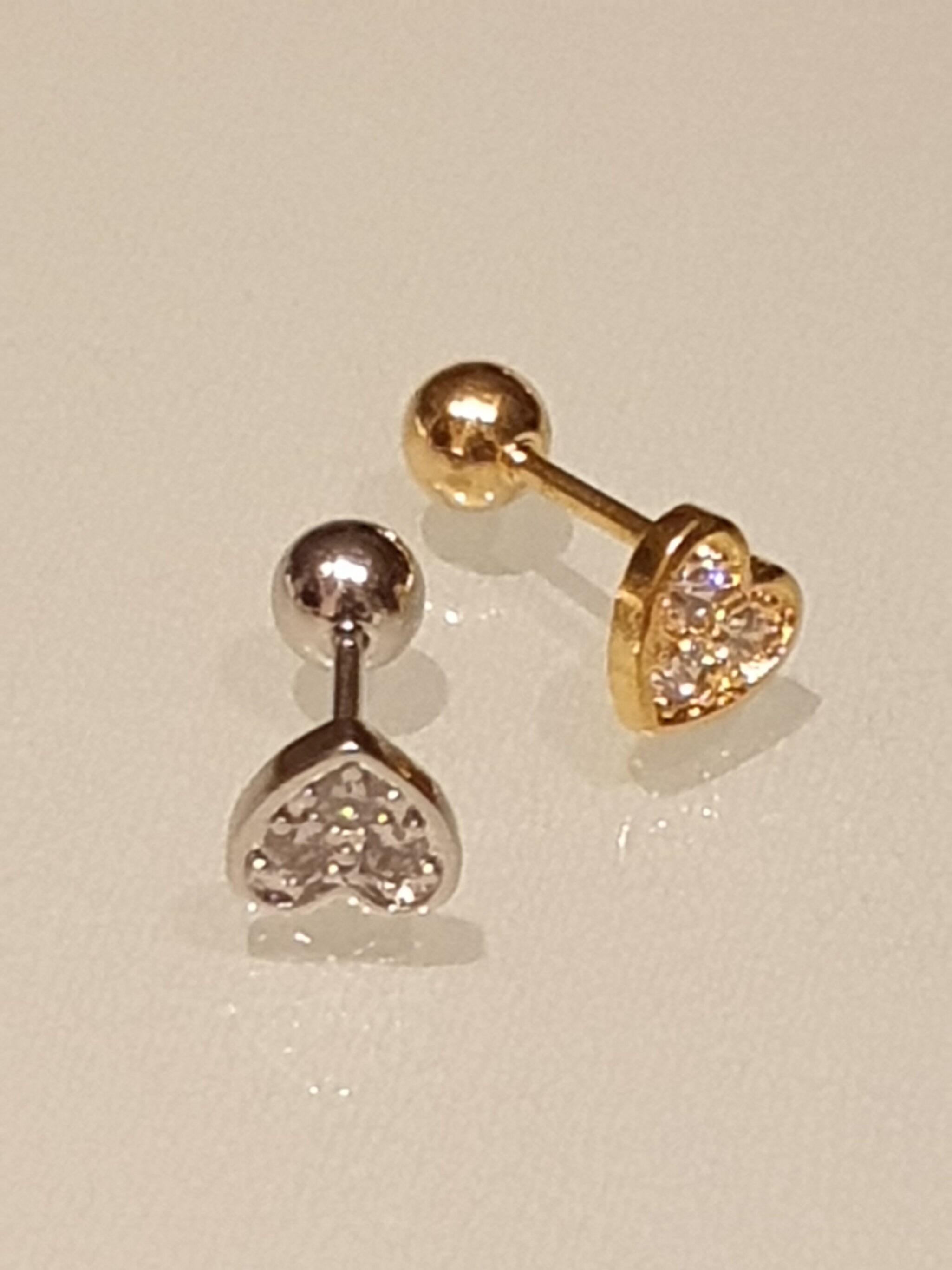 22G Heart Conch Cartilage Tragus Piercing / Stainless Steel / | Etsy