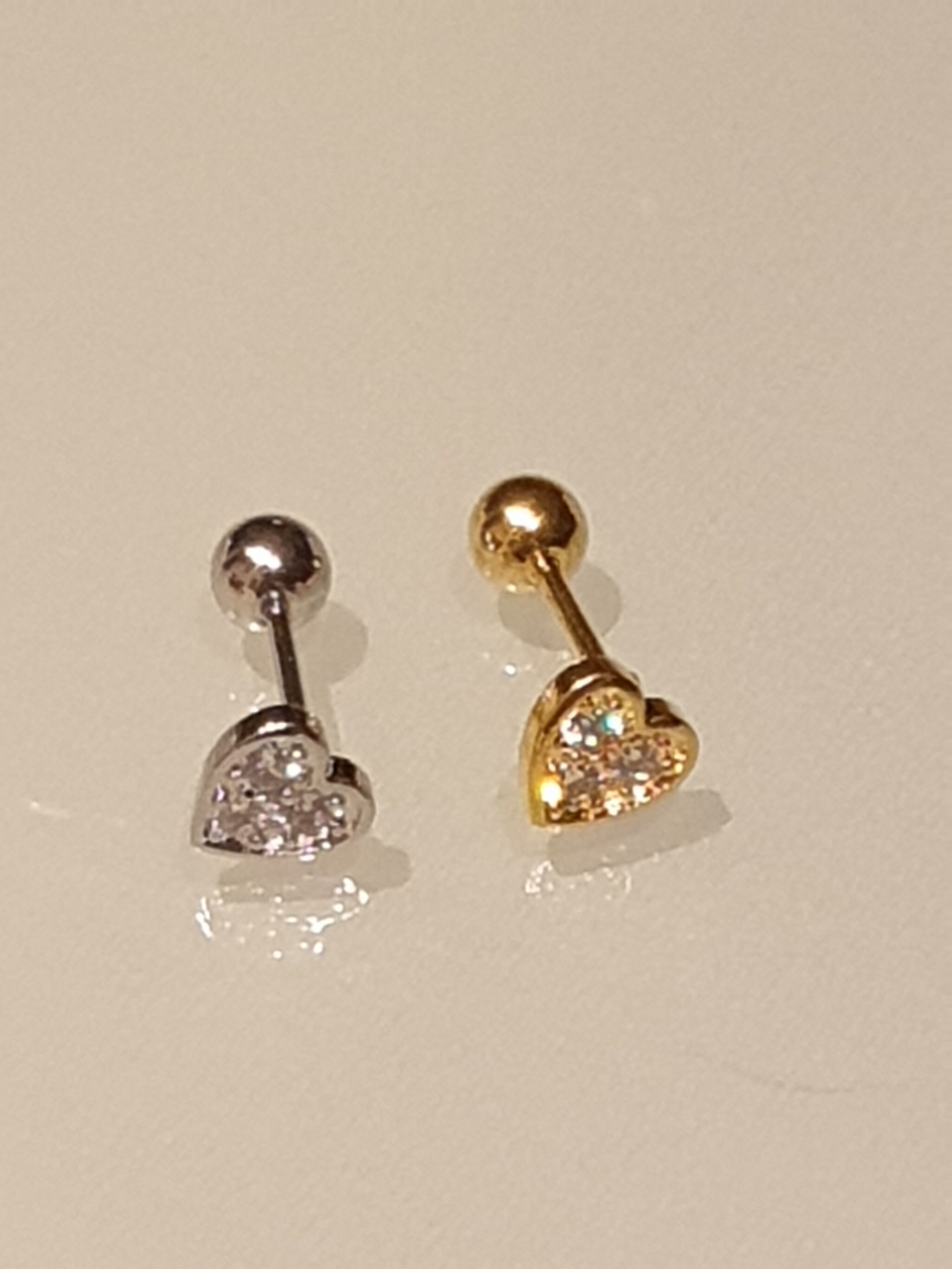 22G Heart Conch Cartilage Tragus Piercing / Stainless Steel / | Etsy