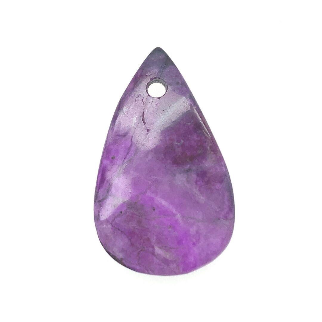 29.5ct Natural Purple Sugilite Lavulite Pendant Bead for Charm or Necklace SUGI311181PD High ...