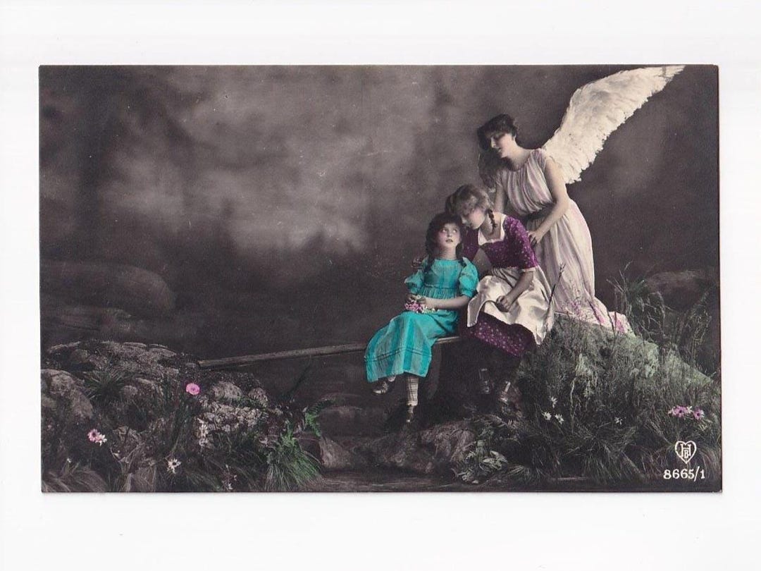 Guardian Angel (wally) With Two Girls (one Susanne Lafrenz) on a Bridge ...