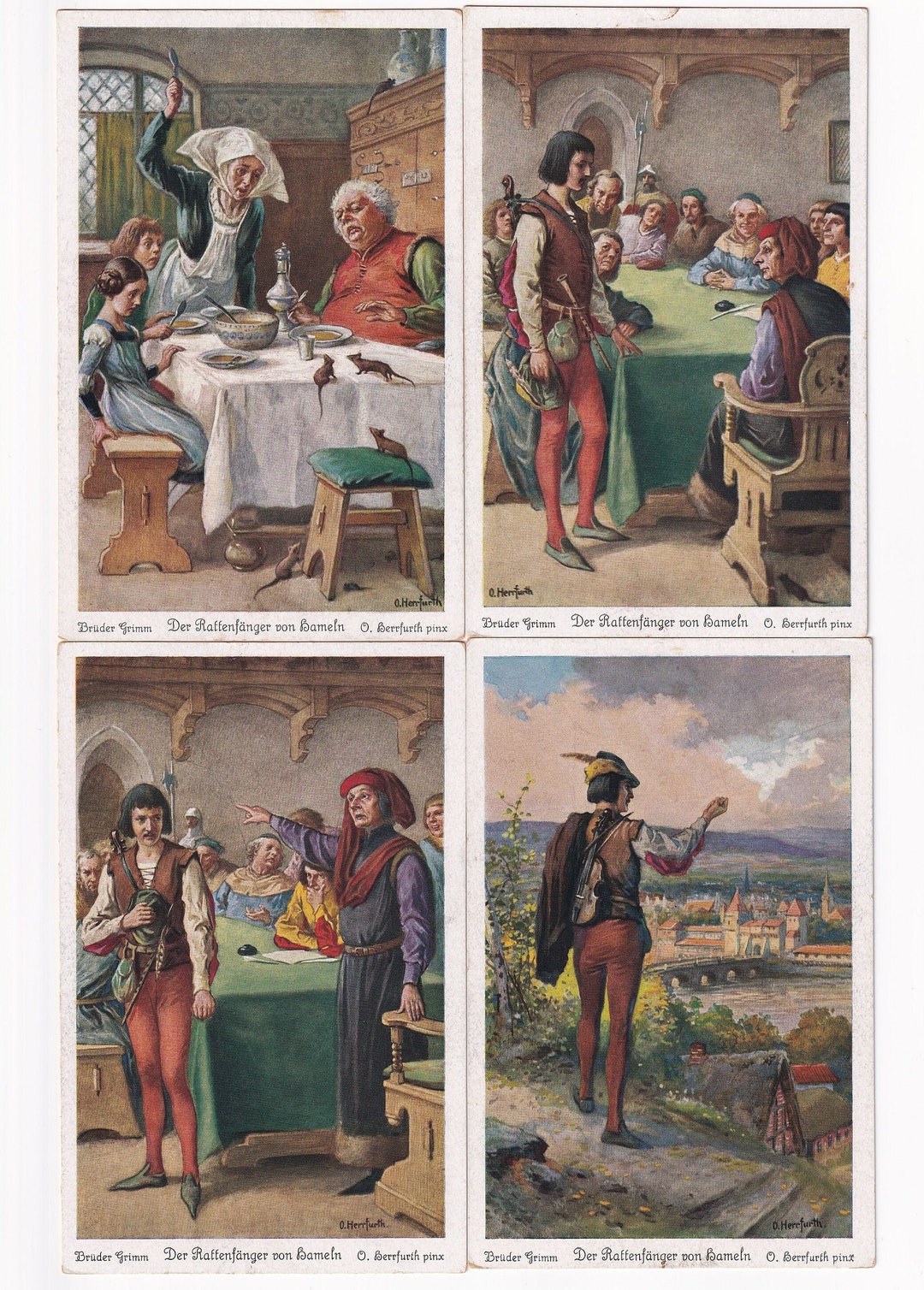 The Pied Piper of Hamelin Fairy Tales by the Brothers Grimm - Etsy ...