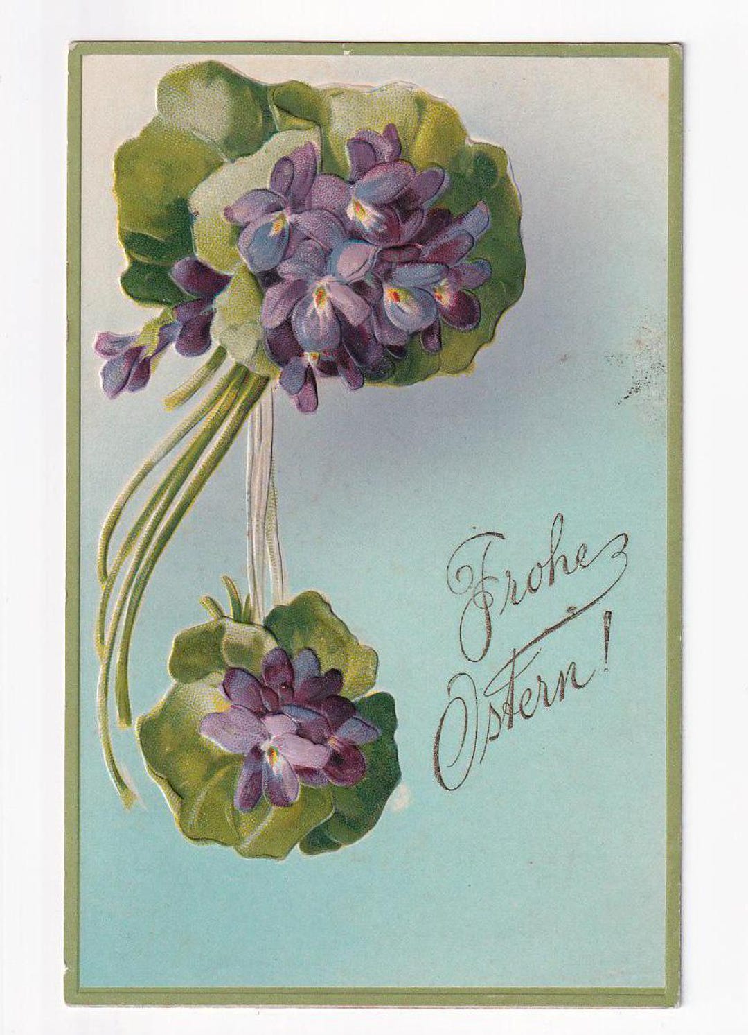 Embossed German Postcard Circa 1910: Bouquets of Violets - Etsy