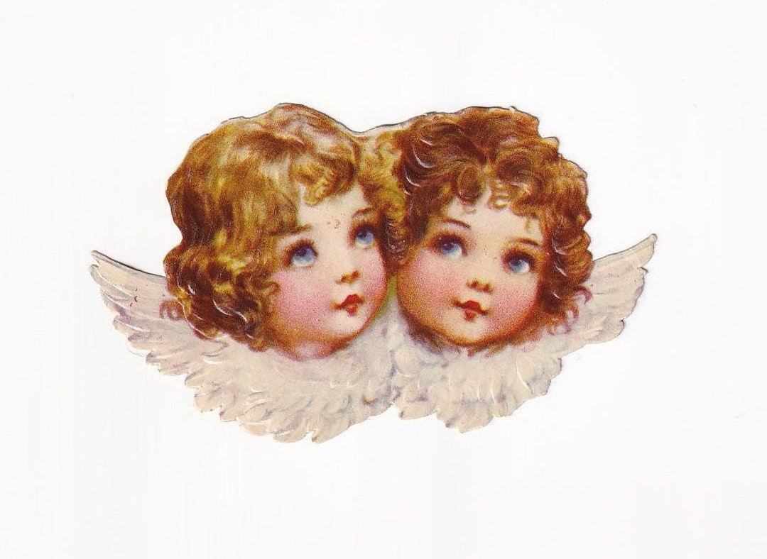 Angel Heads With Wings, Vintage Wafer - Etsy