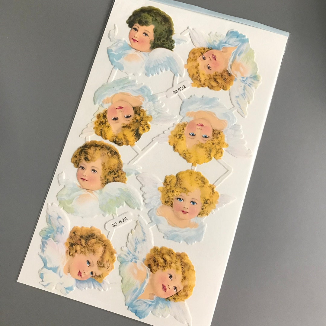 Angel Heads, 8 German Vintage Wafers From One Sheet (PZB 33422) - Etsy