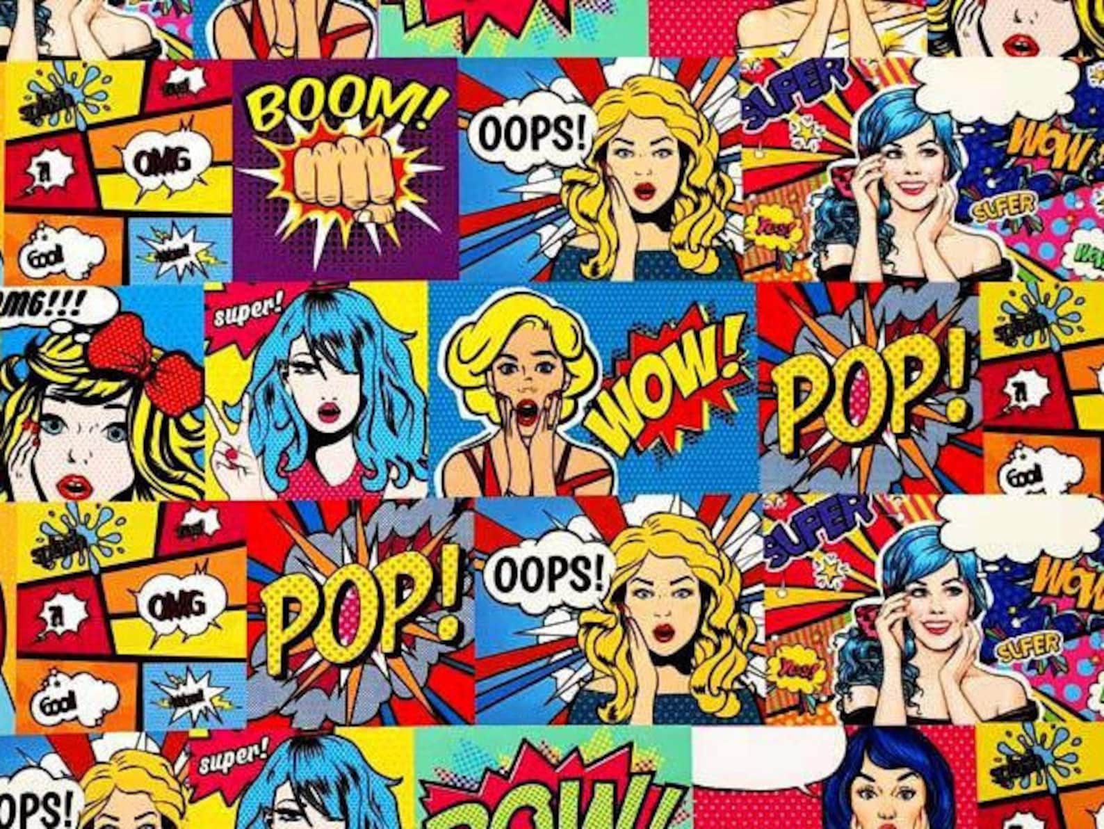 POP ART Designed Digital Printed Polyester Upholstery Fabric - Etsy