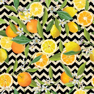 Lemon Print in 9 Different Designs Upholstery Fabric by the Yard ...
