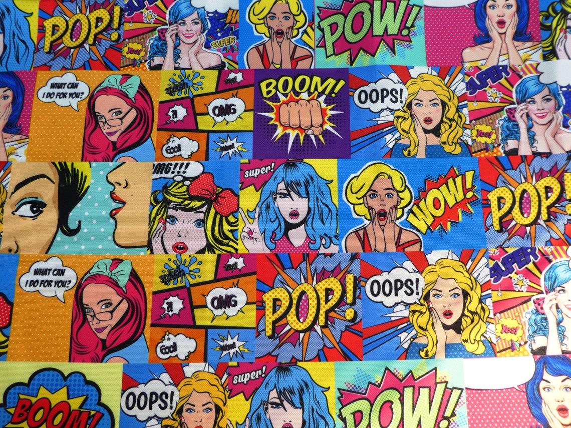 POP ART Designed Digital Printed Polyester Upholstery Fabric - Etsy