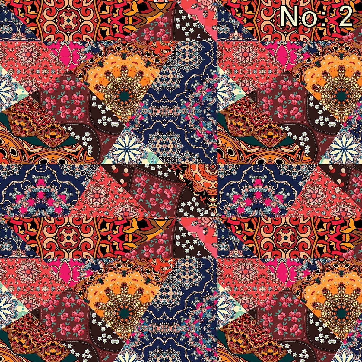 Indian Mandala Print Upholstery Fabric by the Yard Colorful | Etsy