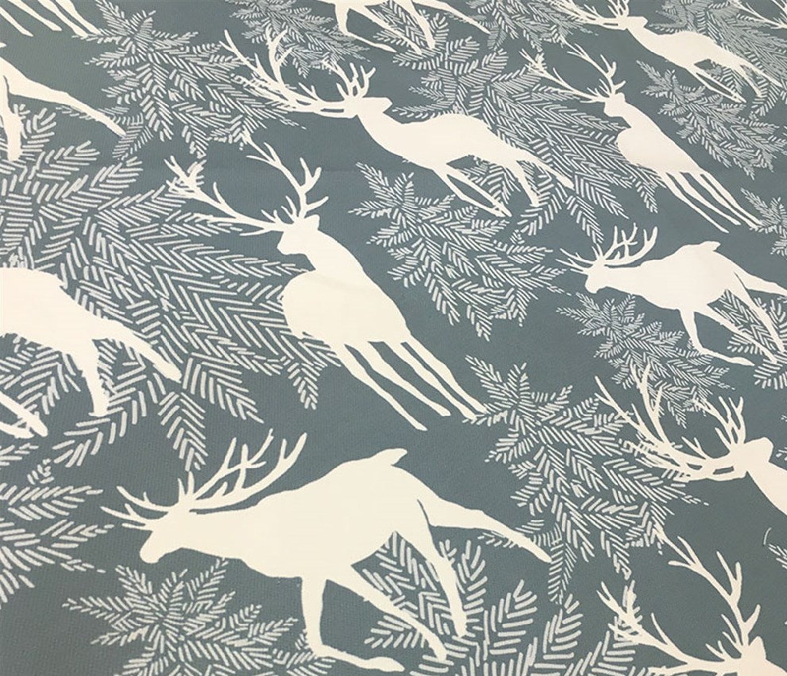 Holiday Deer Print Upholstery Fabric by the Yard for Your Diy - Etsy