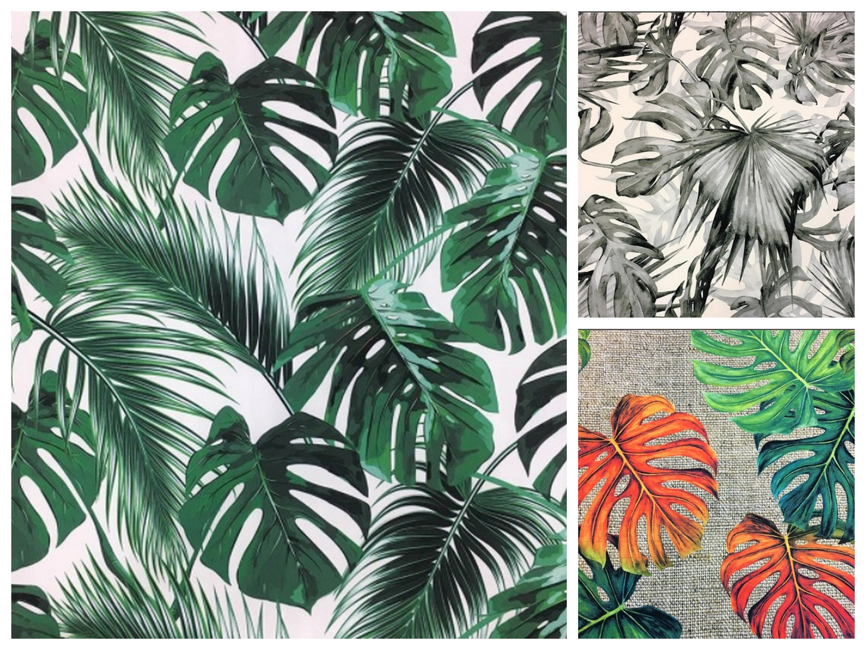 Botanical Leaf Pattern Upholstery Fabric by the 1/2 Yard | Etsy