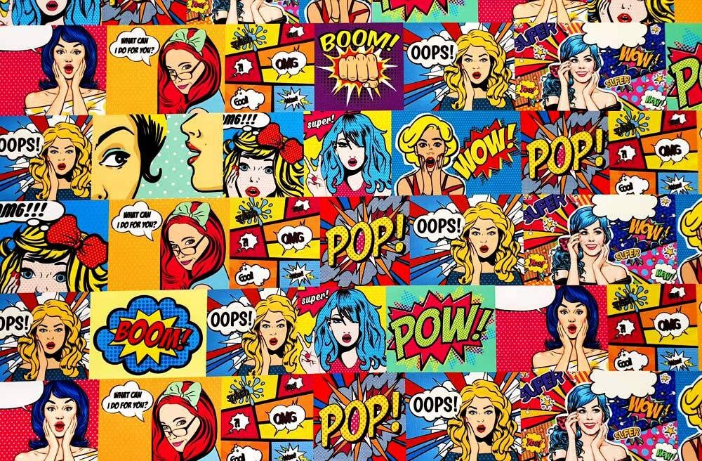 POP ART Designed Digital Printed Polyester Upholstery Fabric by the ...