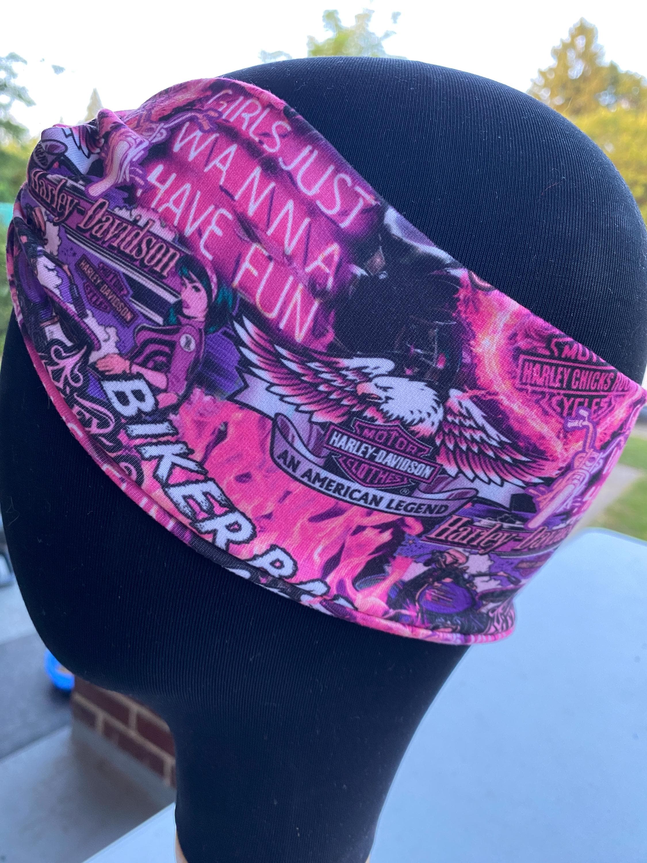 Pink Harley Davidson Girls Just Wanna Have Fun Motorcycle Headband ...