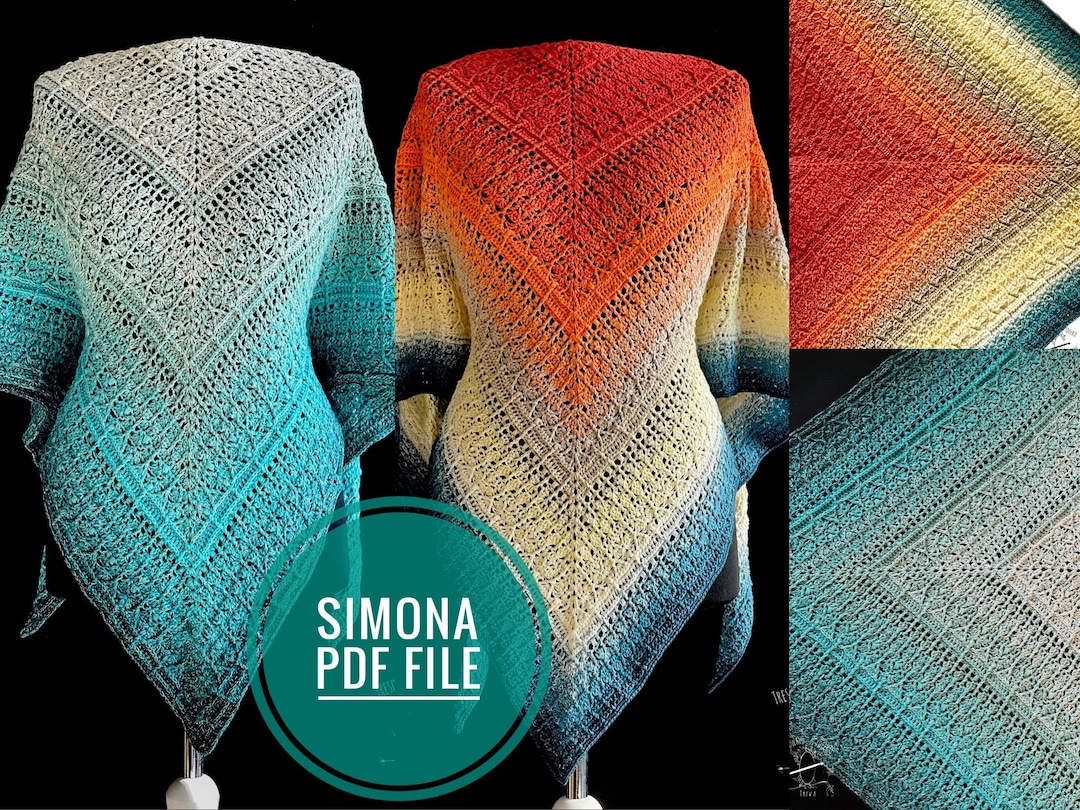 Crochet Pattern, Crochet Triangle Pattern, Triangle Pattern, Digital ...