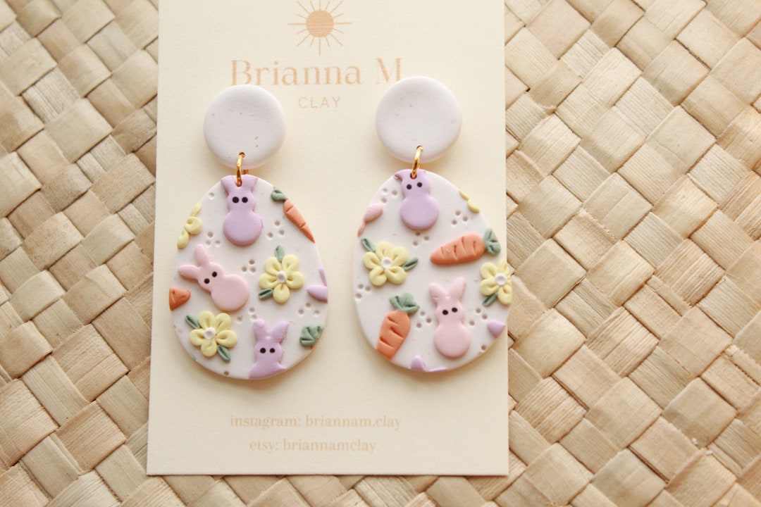 Easter Polymer Clay Earrings - Etsy