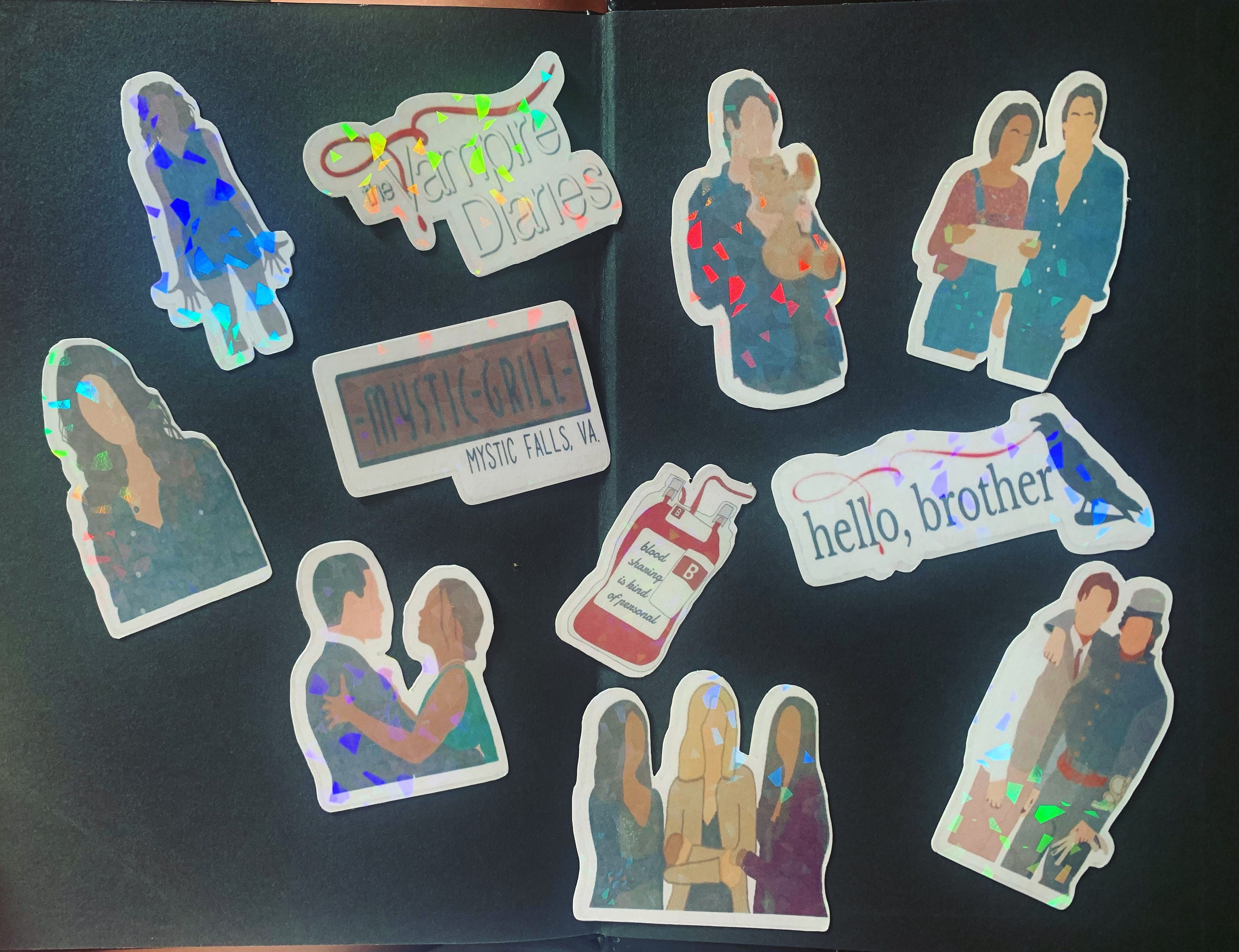 Vampire Diaries Sticker Pack Shiny Holographic Matte - Etsy UK