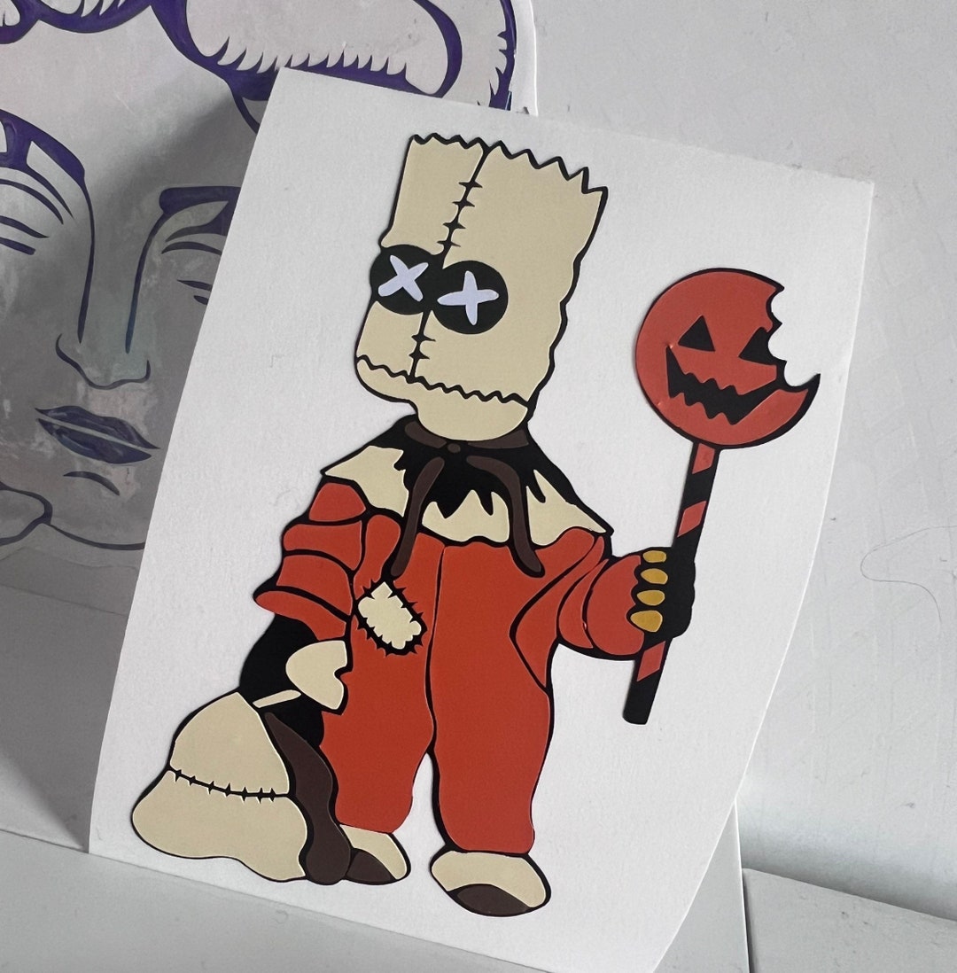 Bart Simpson Decal Sticker, Vinyl, Treehouse of Horror, Spooky Sticker ...