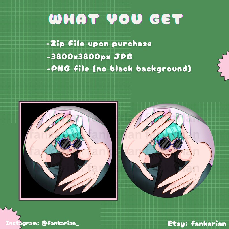 Pre-made PFP Ready-to-use PFP Instant Download Anime Girl Twitch Icon ...