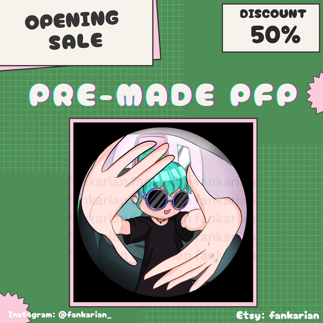 Pre-made PFP Ready-to-use PFP Instant Download Anime Girl Twitch Icon ...