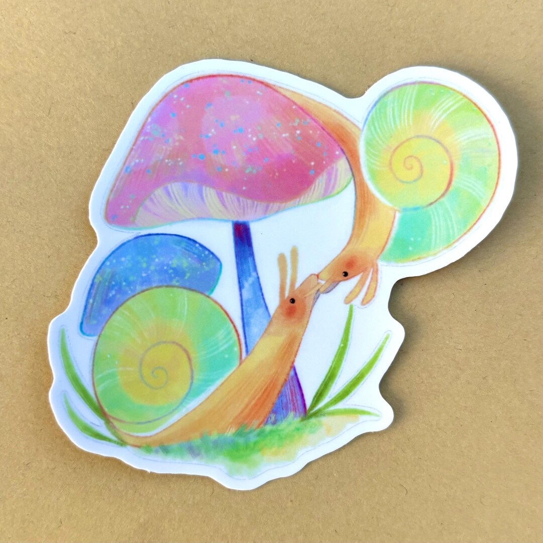 3” Snail Kiss Sticker - Etsy