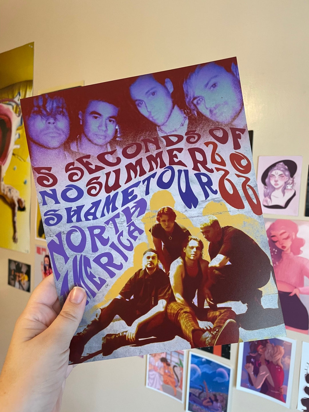 5SOS No Shame Tour Poster Vintage Aesthetic - Etsy