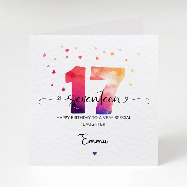 17th Birthday Card Etsy Uk