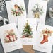 5x Christmas Watercolour Cards, Winter Holidays Card Set, Christmas ...