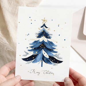 5x Christmas Watercolour Cards, Winter Holidays Card Set, Christmas ...