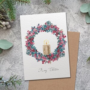 5x Christmas Watercolour Cards, Winter Holidays Card Set, Mountains ...