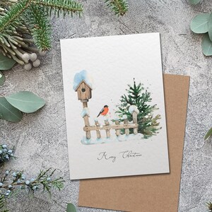5x Christmas Watercolour Cards, Winter Holidays Card Set, Christmas ...