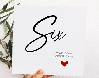 Four Years Down, Forever to Go A5 Card With Envelope, Valentines Card ...