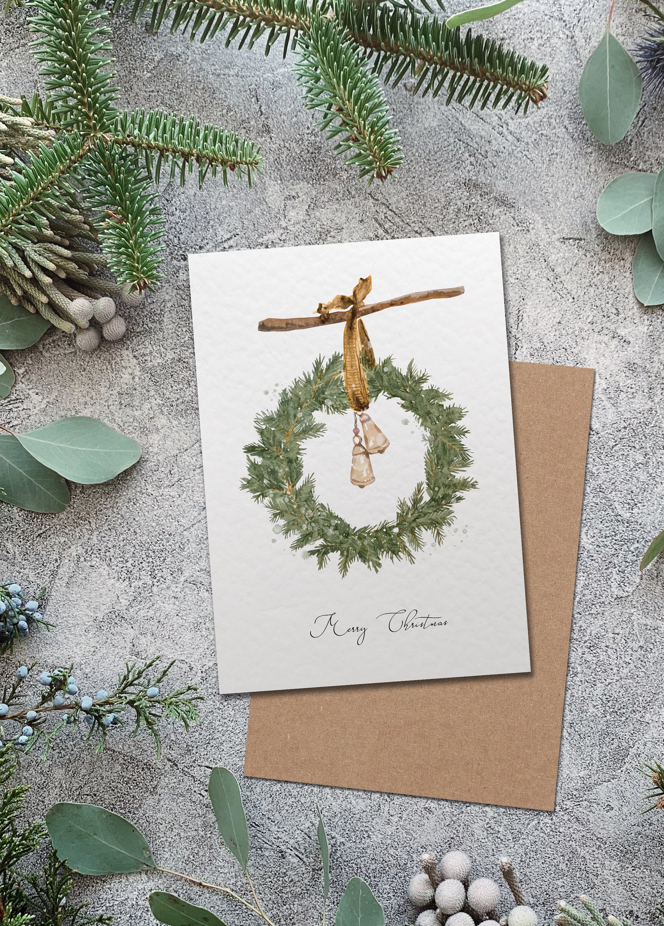 5x Christmas Watercolour Cards Winter Holidays Card Set - Etsy