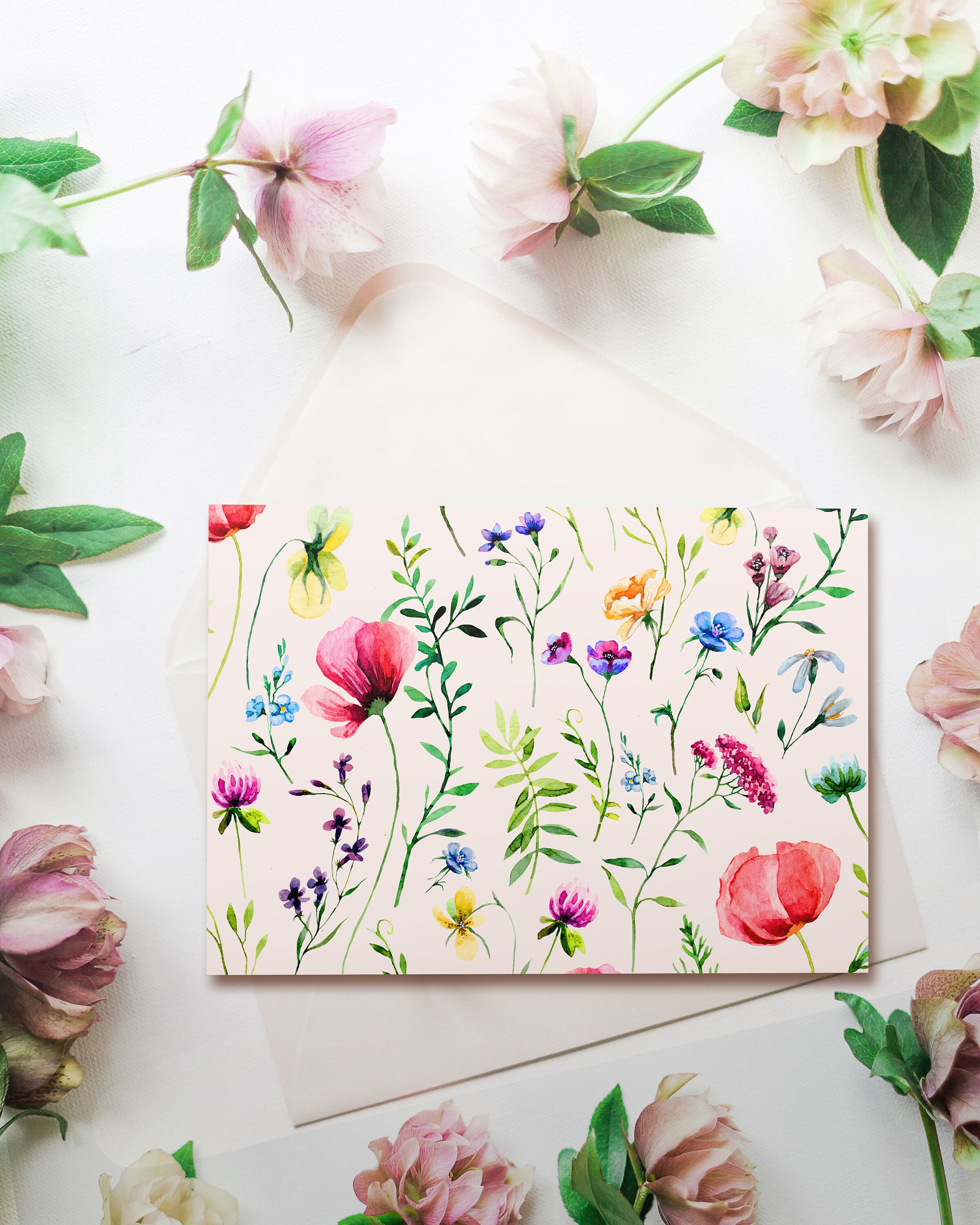 10x Wildflower Notelets Pack of 10 Watercolour Handmade Any - Etsy