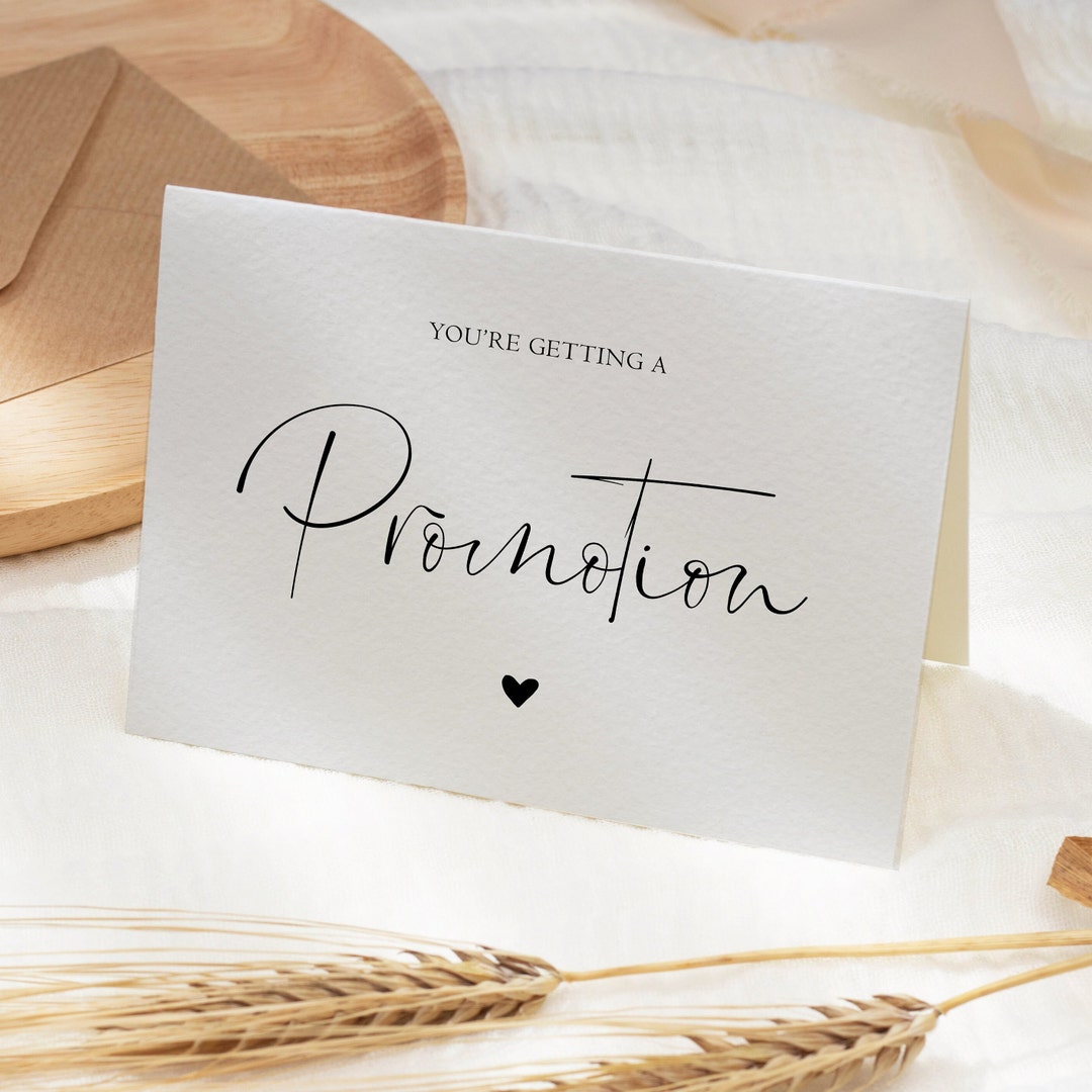 You're Getting A Promotion Pregnancy Announcement Card, Baby ...