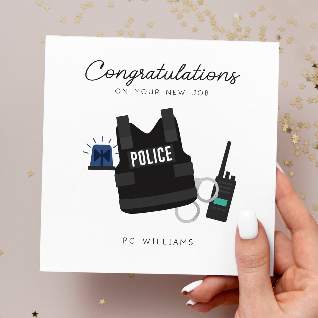 Personalised Police Card, Police Promotion Card, Police Graduation ...