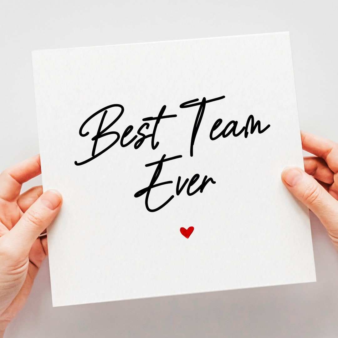 Best Team Ever Card, Thank You Boss Card, Card for Work, Colleagues ...