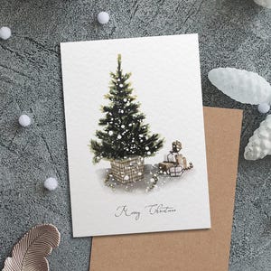 5x Christmas Watercolour Cards, Winter Holidays Card Set, Christmas ...
