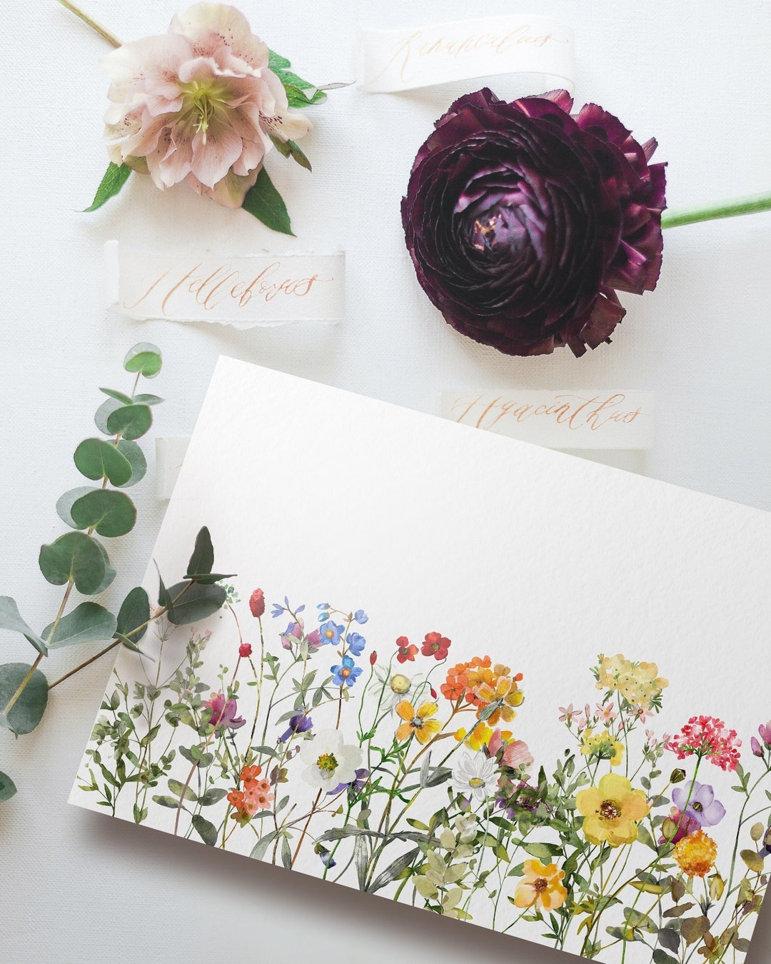 10x Wildflower Notelets Pack of 10 Watercolour Handmade Any - Etsy